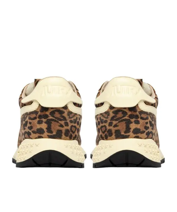 AUTRY Reelwind Low Leopard Print Sneakers - Nude