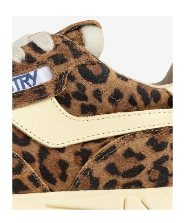 AUTRY Reelwind Low Leopard Print Sneakers - Nude