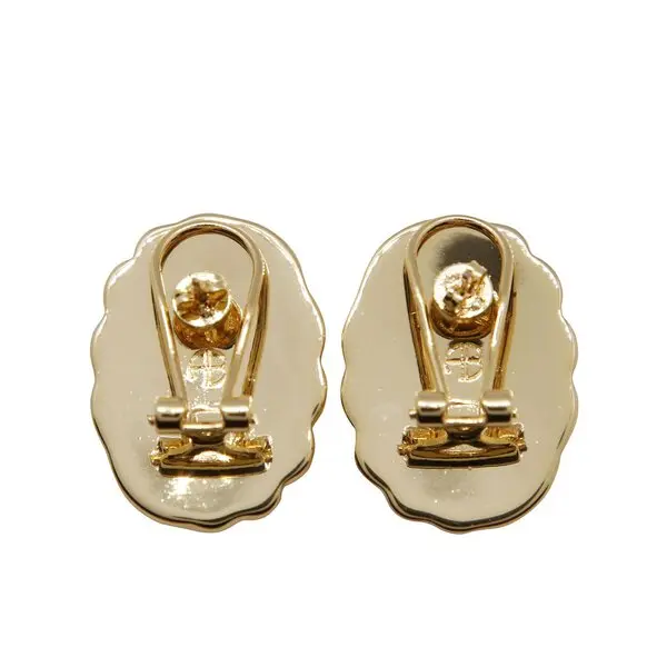 ANINE BING Ribbed Oval Earrings
