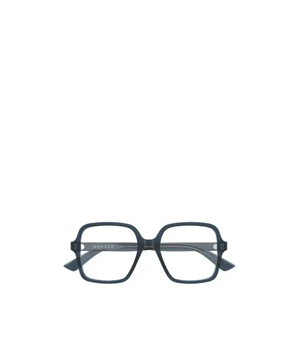Alexander McQueen Oversized Square Frame Eyeglasses - Blue