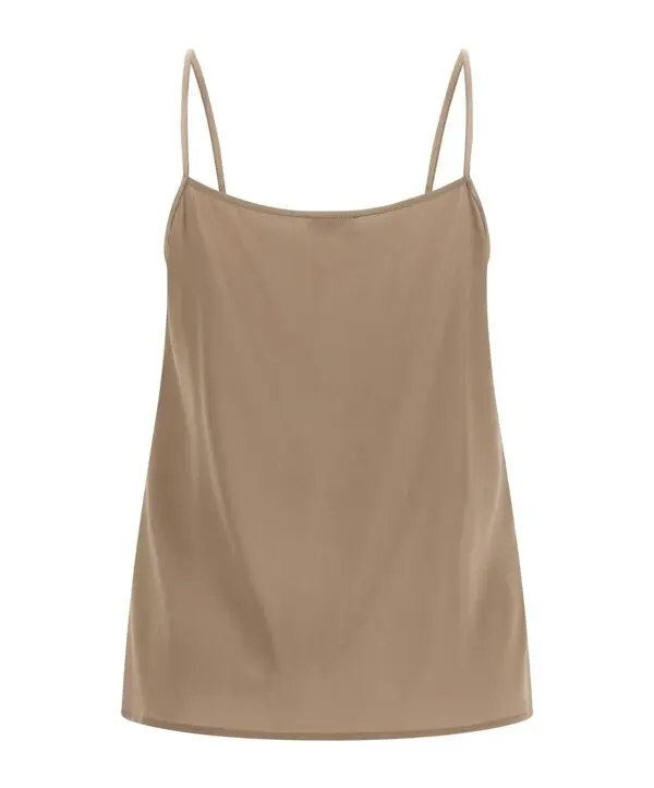Peserico Embellished Strap Top - Brown