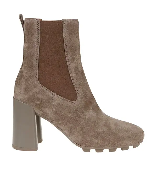 Hogan Suede Heeled Boots