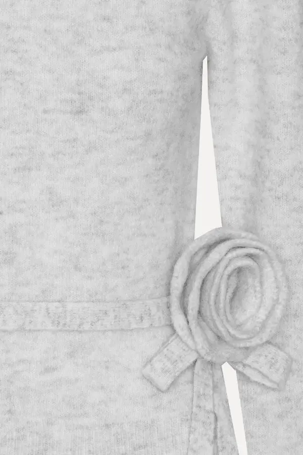 ROTATE BY BIRGER CHRISTENSEN Rose-embellished Crewneck Long-sleeve Top