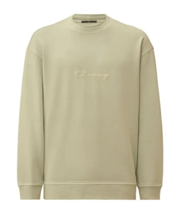 C.P. COMPANY Logo Crew Neck Sweatshirt - Mist Blue