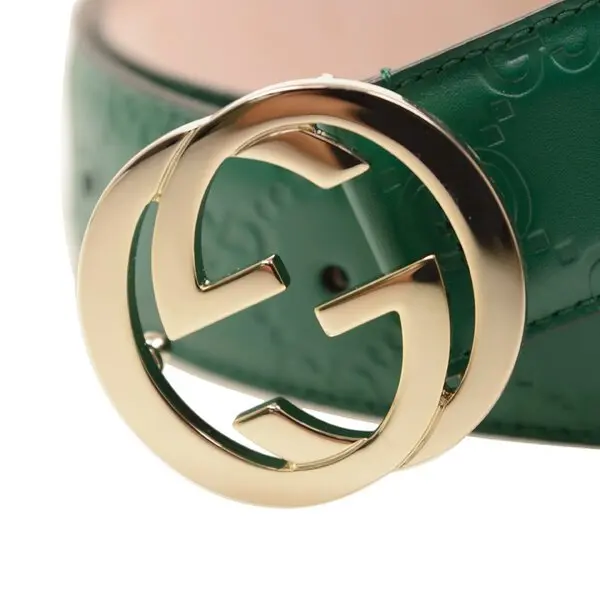 Gucci Embossed Gg Pattern Leather Belt