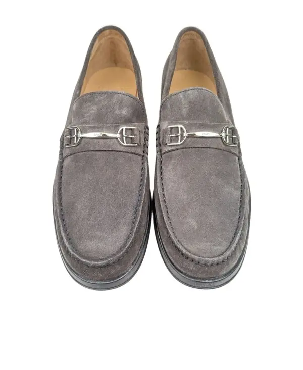 Bally Suede Loafer With Horsebit Detail