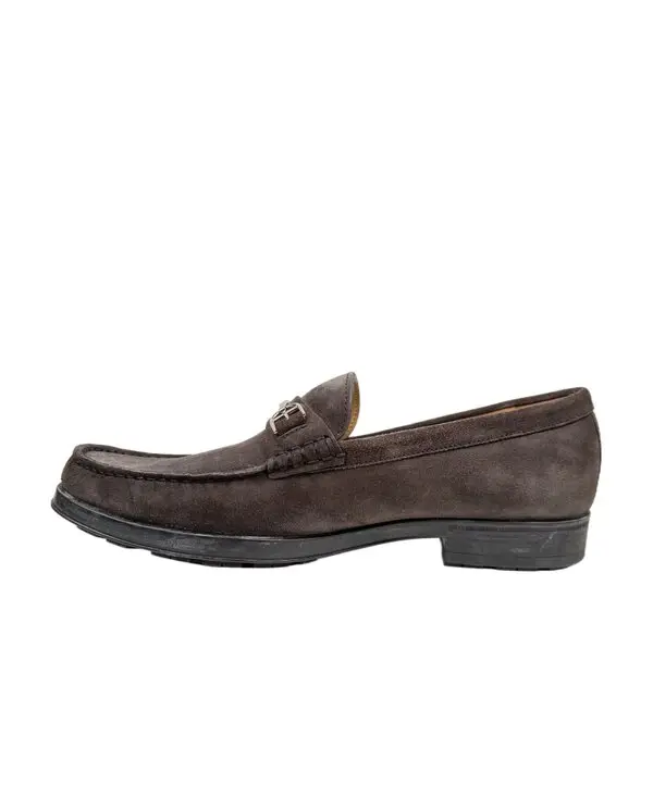Bally Suede Loafer With Horsebit Detail