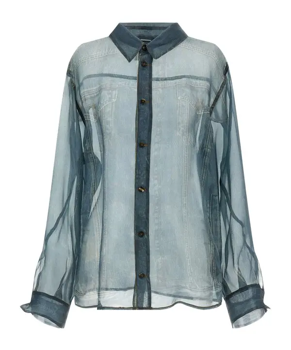 HAIKURE Maya Sheer Trompe L'oeil Print Top - Gray