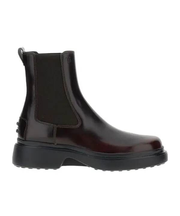 TOD'S Round Toe Platform Ankle Boots