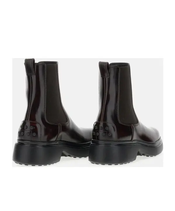TOD'S Round Toe Platform Ankle Boots