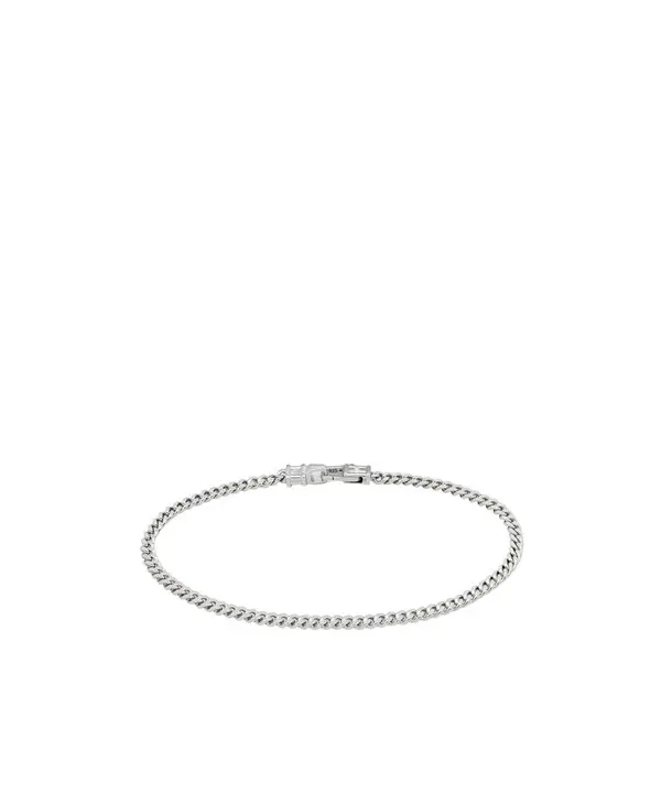 Tom Wood Curb Bracelet M Sterling Silver - White