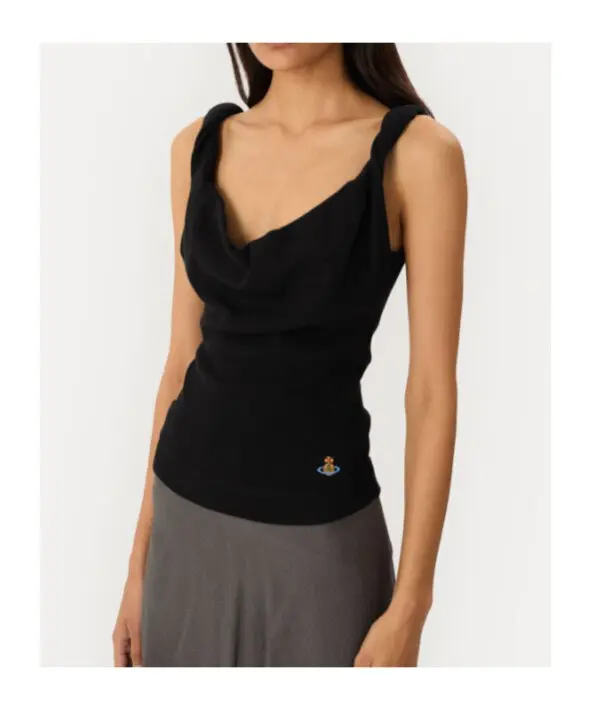 VIVIENNE WESTWOOD Orb Embroidered Knitted Top