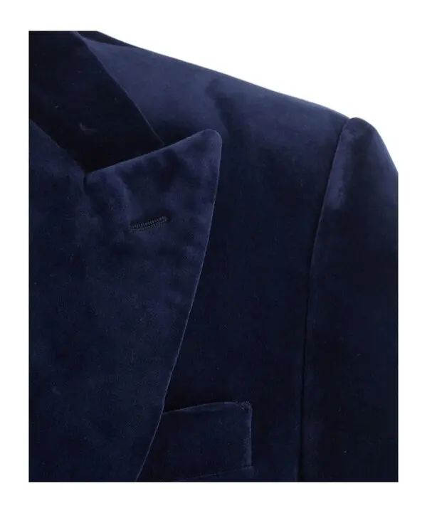 LARDINI Single-breasted Velvet Blazer