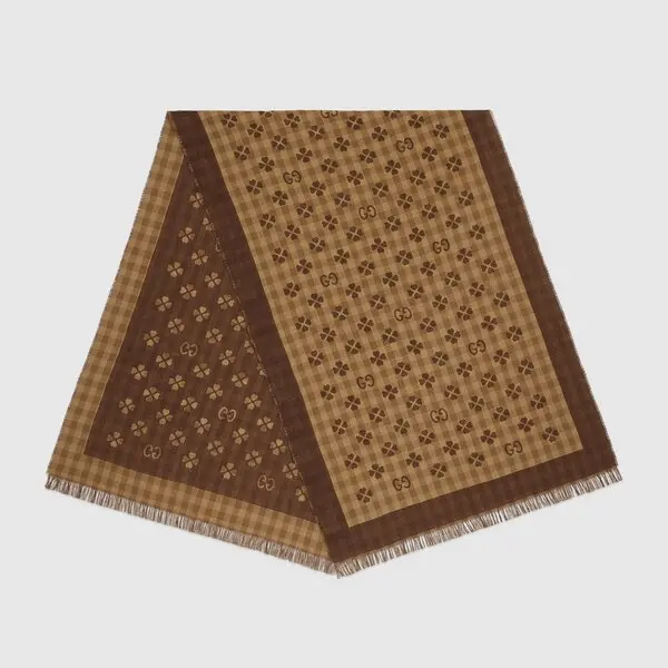 Gucci Fringed Cotton-jacquard Scarf