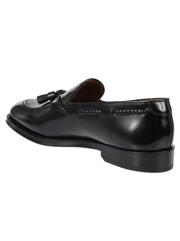 DOUCAL'S Leather Tassel Loafers - Black