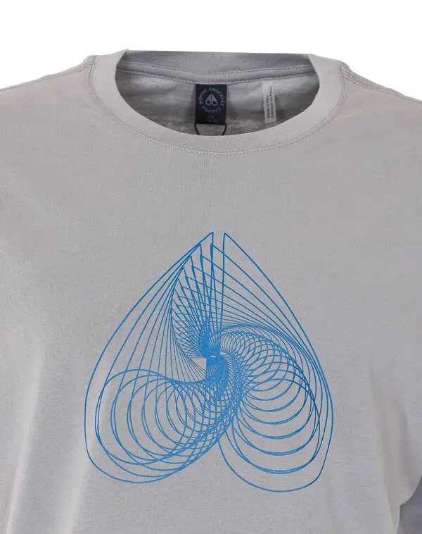 Moose Knuckles Graphic Printed Crewneck T-shirt - Gray