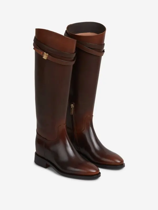 Santoni Round Toe Hermione Boots