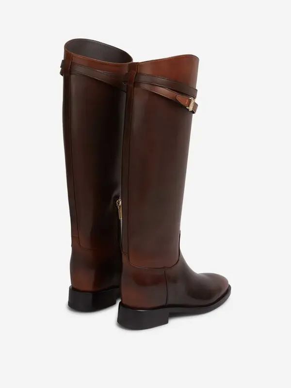 Santoni Round Toe Hermione Boots