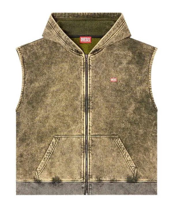 DIESEL® S-boxt-sl-zip Hooded Gilet - Light Brown