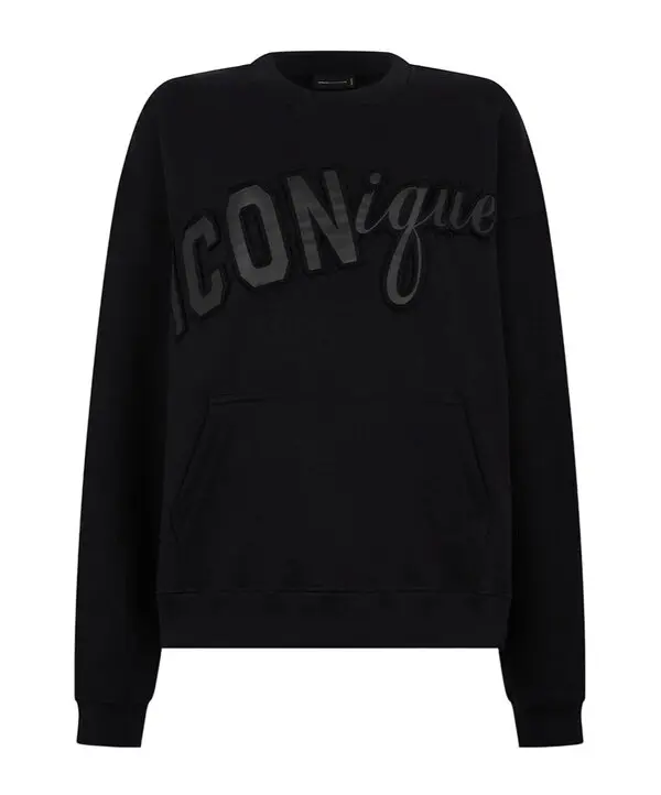 Dsquared2 Iconique Relaxed Fit Crewneck Sweatshirt - Black