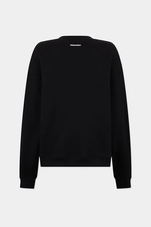 Dsquared2 Iconique Relaxed Fit Crewneck Sweatshirt - Black