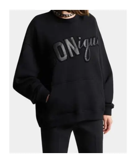 Dsquared2 Iconique Relaxed Fit Crewneck Sweatshirt - Black