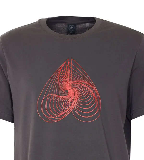 Moose Knuckles Graphic Printed Crewneck T-shirt - Cement