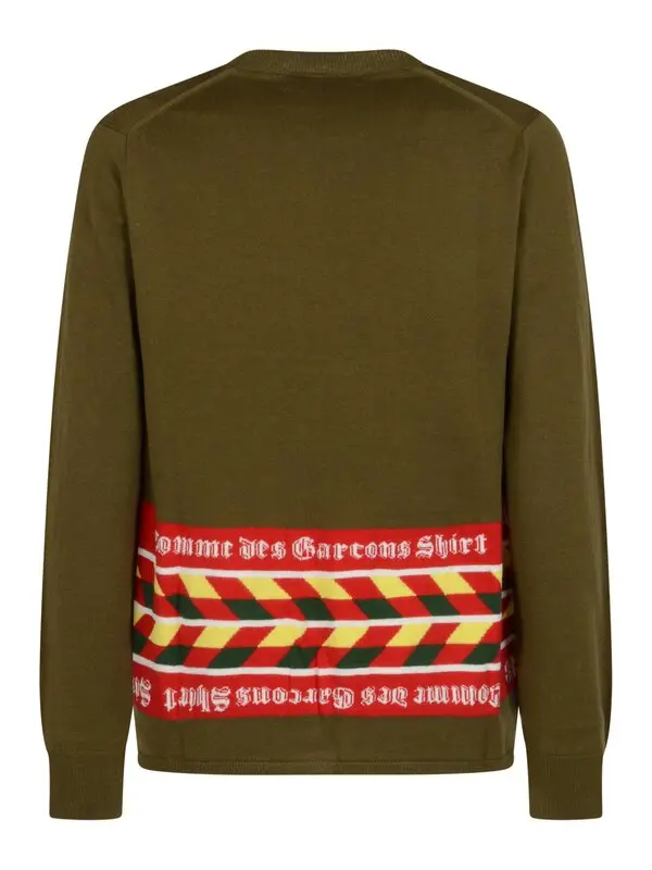 Comme Des Garçons Long Sleeve Crewneck Jumper With Graphic Detail