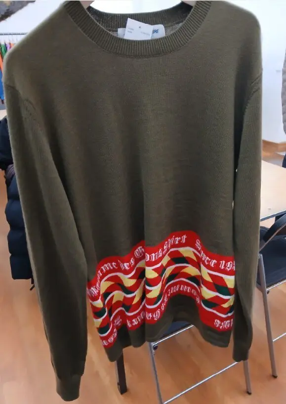 Comme Des Garçons Long Sleeve Crewneck Jumper With Graphic Detail