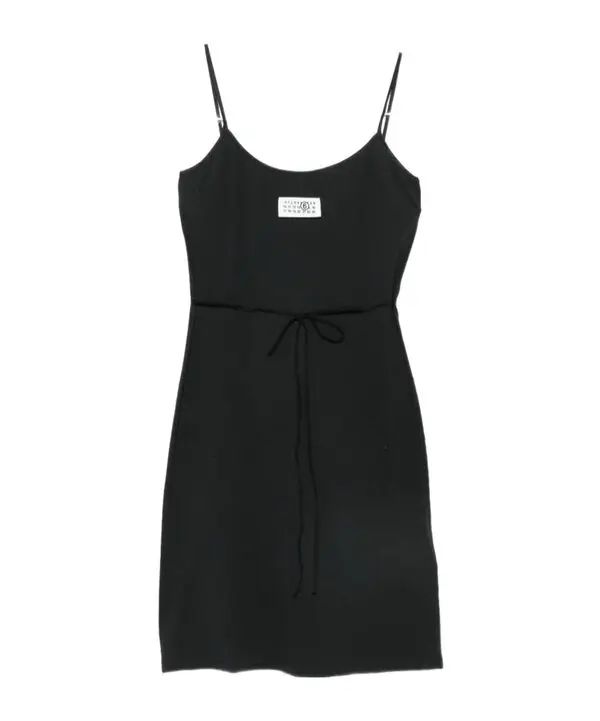 MAISON MARGIELA Spaghetti Strap Logo Patch Mini Dress