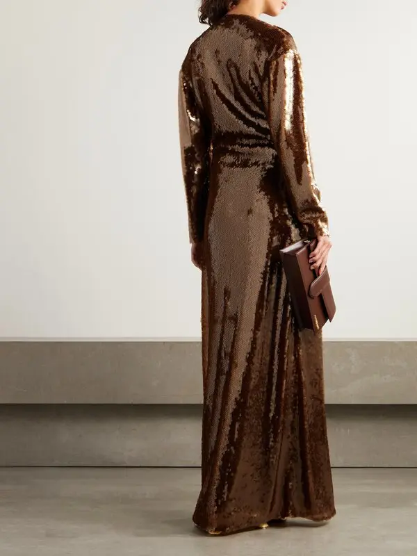 Christopher Esber Sequined Cut-out Maxi Dress