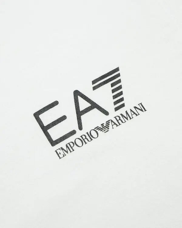 EA7 Hooded Jacket With Logo Print