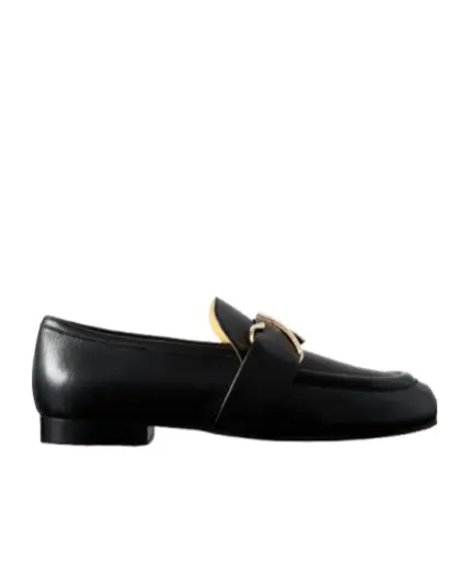 Proenza Schouler Leather Loafers With Monogram Detail - Black