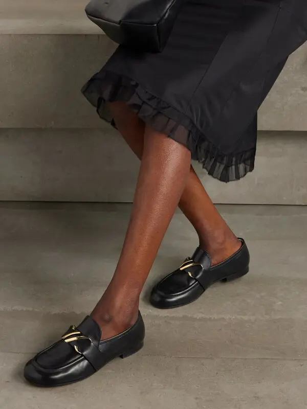 Proenza Schouler Leather Loafers With Monogram Detail