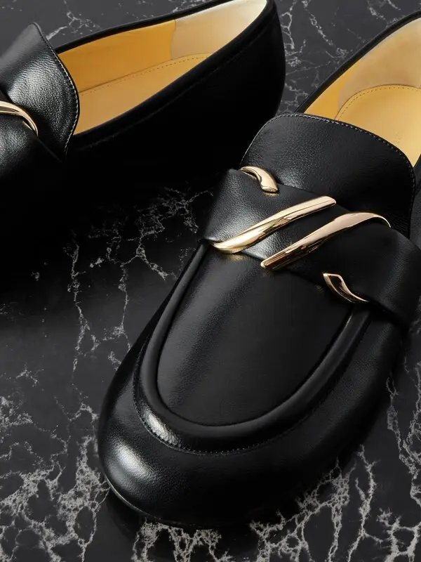 Proenza Schouler Leather Loafers With Monogram Detail