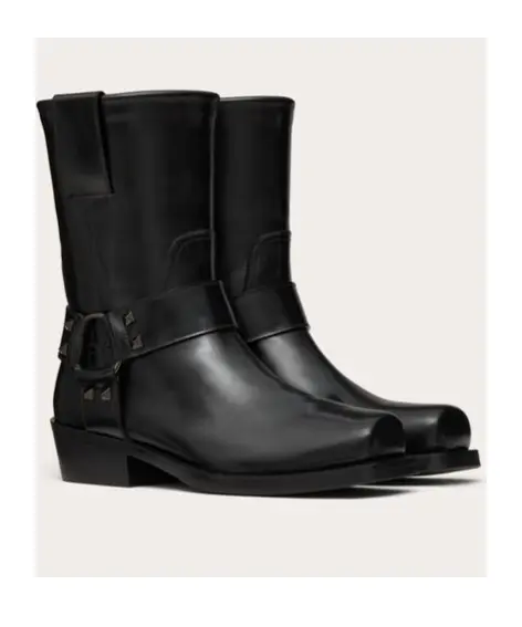 Valentino Garavani Rockstud Square Toe Boots