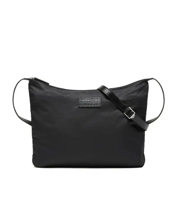 MAISON MARGIELA Logo Patch Zipped Messenger Bag - Black