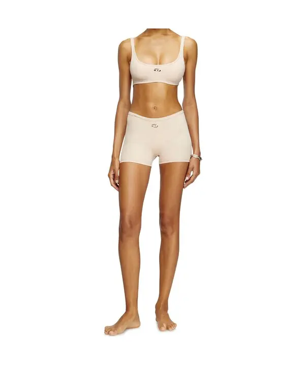 DIESEL® Chelsea-utlt Logo Cut-out Sports Bra - Nude