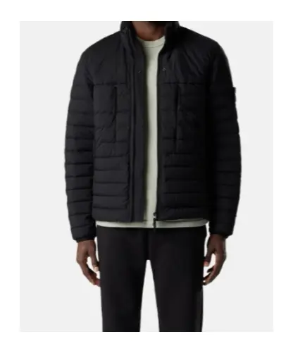 Stone Island Hooded Padded Coat - Black