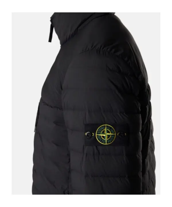 Stone Island Hooded Padded Coat - Black