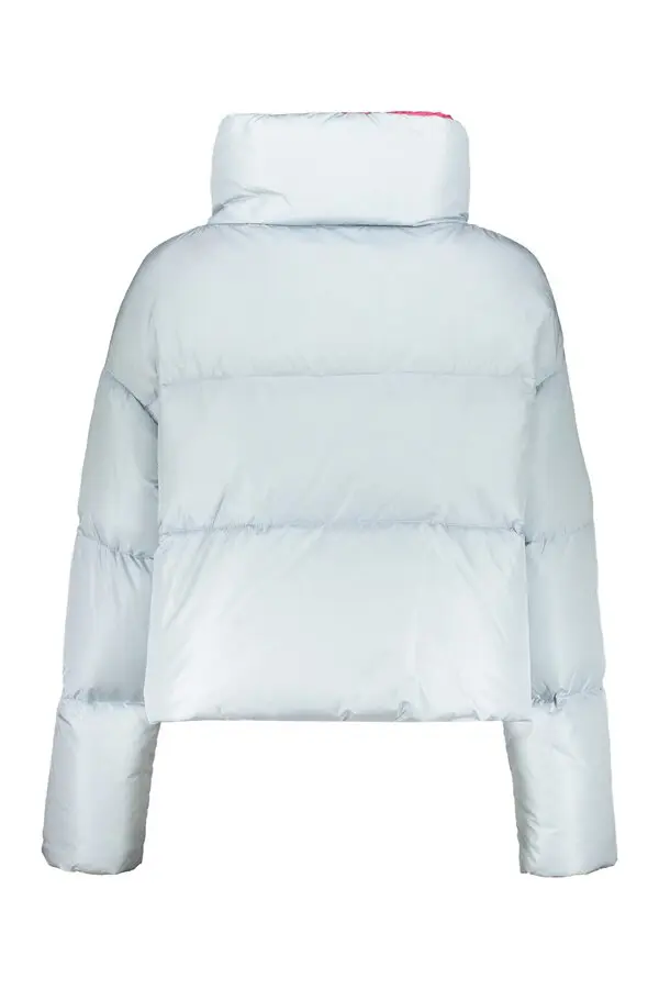 Herno High-neck Reversible Puffer Jacket - Light Blue
