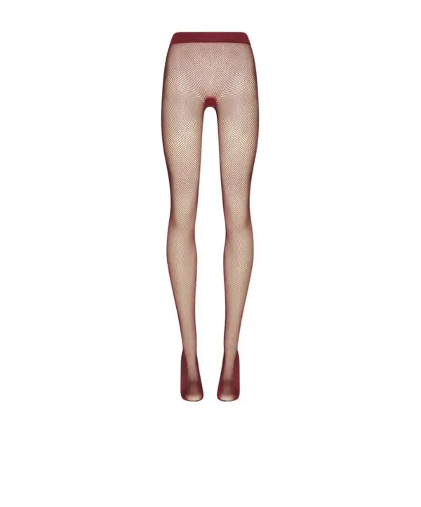 Wolford Mesh Stockings - Cranberry