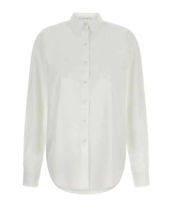 THE ROW Fiora Cotton Poplin Shirt - White