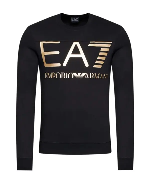 EA7 Logo Detail Crewneck Sweatshirt - Black