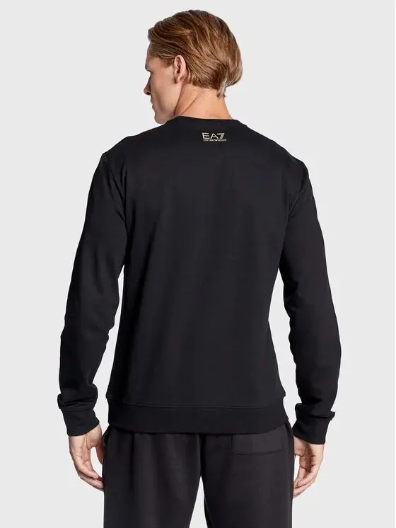 EA7 Logo Detail Crewneck Sweatshirt - Black