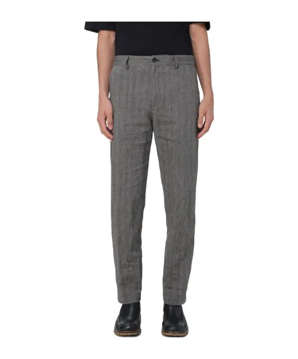 Dries Van Noten Pleated Herringbone Trousers - Black