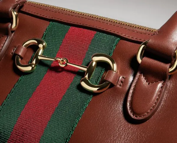 Gucci Medium Boston Bag With Web Detail