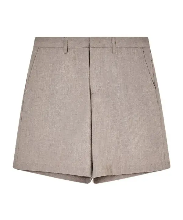 Emporio Armani Technical Seersucker Shorts - Beige