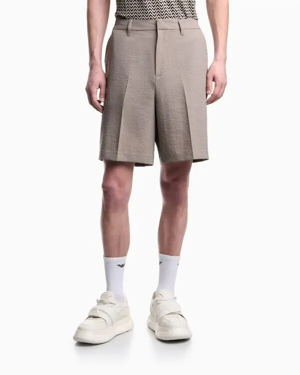 Emporio Armani Technical Seersucker Shorts