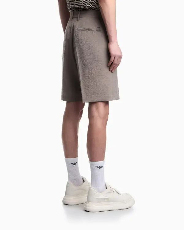 Emporio Armani Technical Seersucker Shorts
